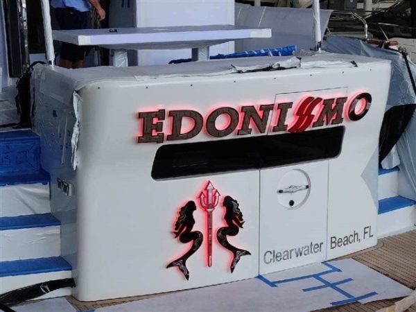 Lighted Yacht Signs & Vinyl Boat Lettering | Custom Boat Graphics
