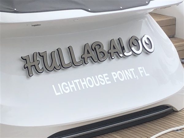 Lighted Yacht Signs & Vinyl Boat Lettering | Custom Boat Graphics