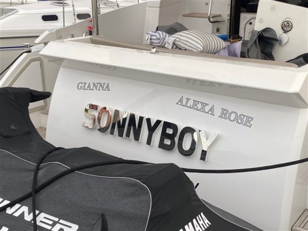 Lighted Yacht Signs & Vinyl Boat Lettering | Custom Boat Graphics